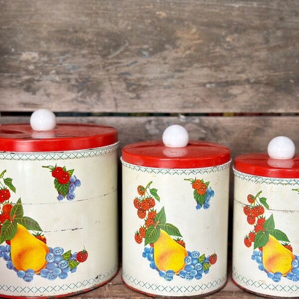 Tin Canister Set - Etsy