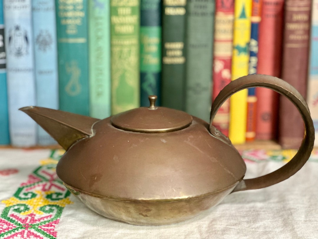Mid Century Modern Teapot Brass Copper Kettle Vintage Mod Teapot - Etsy
