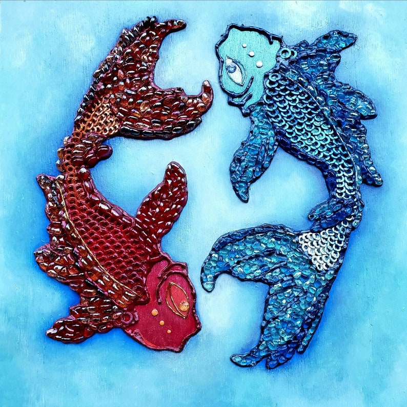 Koi Fish - Fire and Ice - Etsy