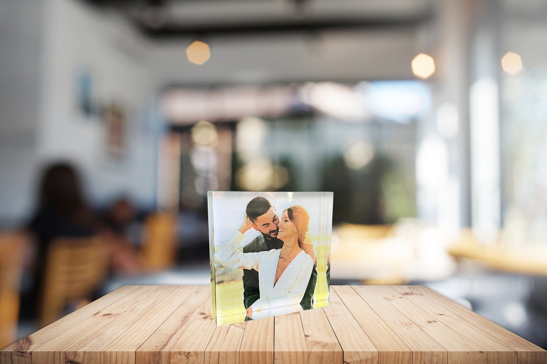 Personalized Photo Block, Acrylic Glass Photo Block, Custom Acrylic ...