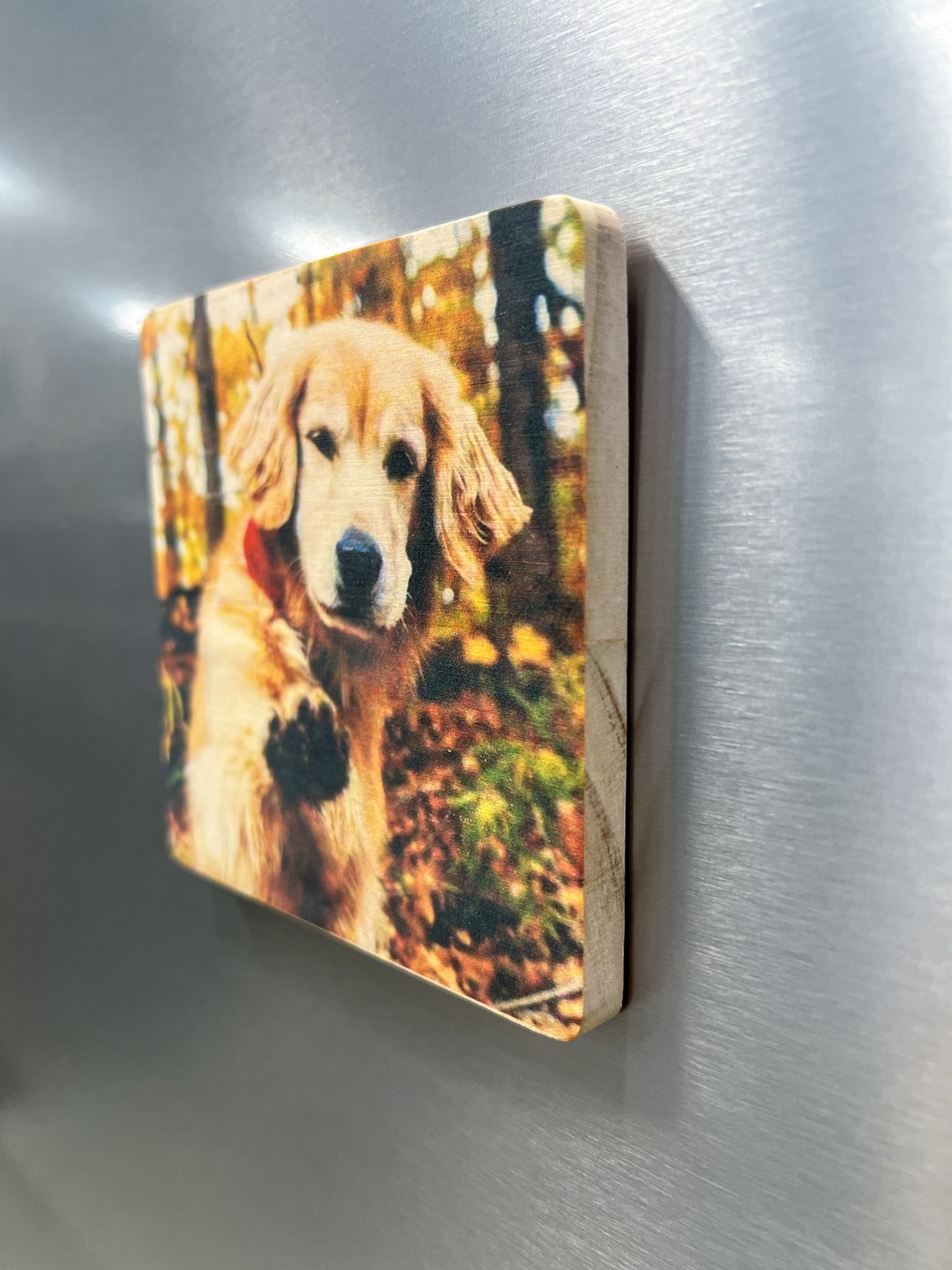 Custom Wood Fridge Magnets, Personalized Photo Gift, Magnet 4x4 ...