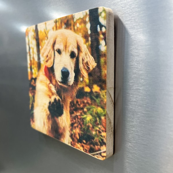 Wooden Photo Fridge Magnet - Etsy