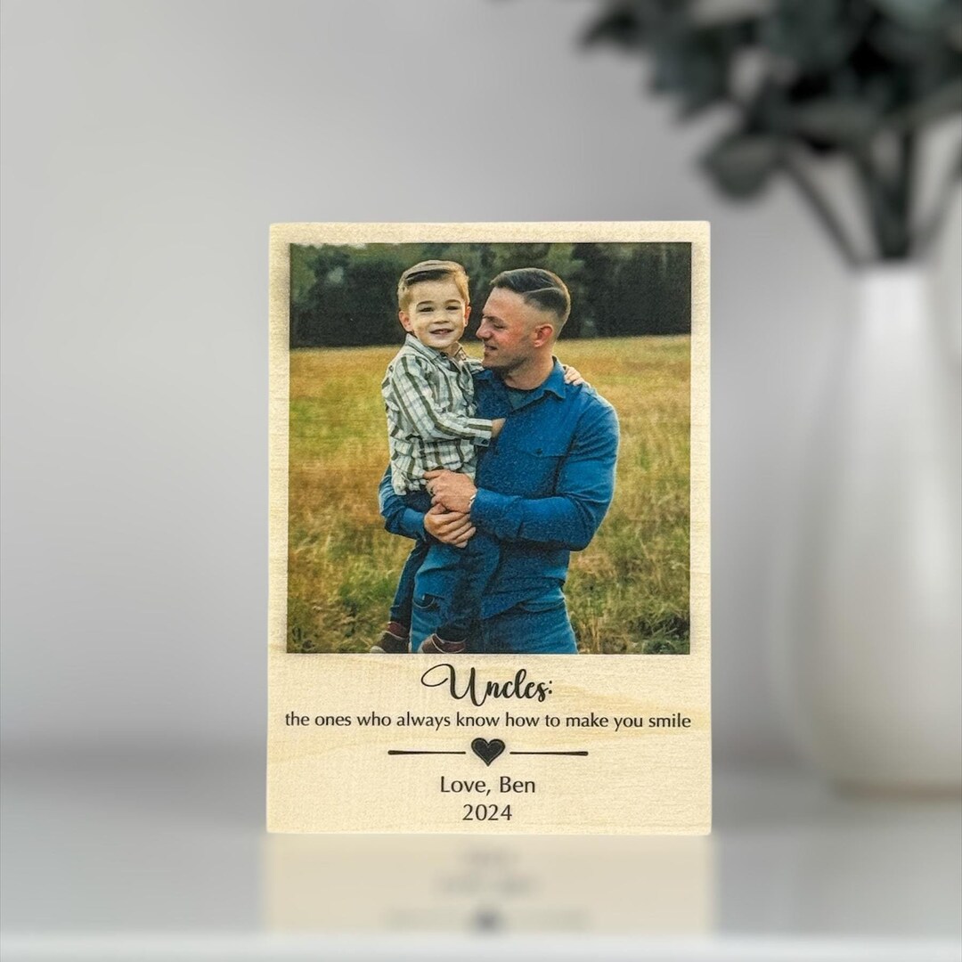 Gift for Uncle, Personalized Uncle Picture Frame, Uncle Photo Frame ...