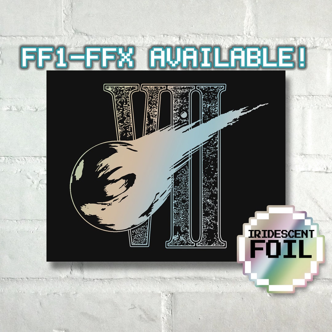 Handmade Video Games Wall Art: Final Fantasy 7+ Emblems, Iridescent ...