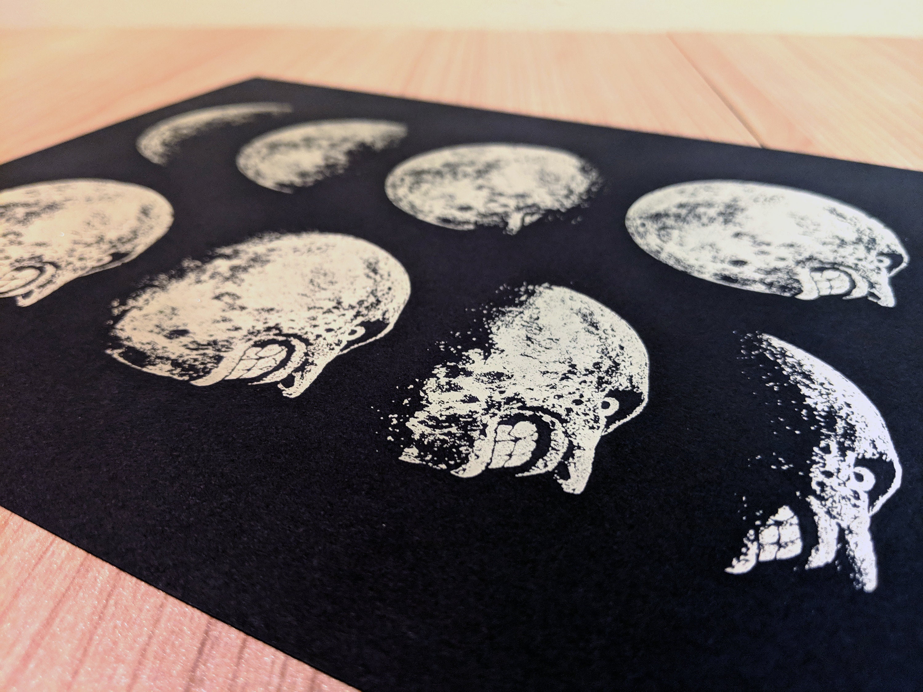 Legend of Zelda Majora Moon Phases Metallic Foil Print - Etsy