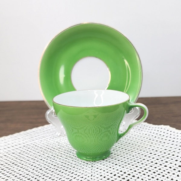 Green Teacup - Etsy