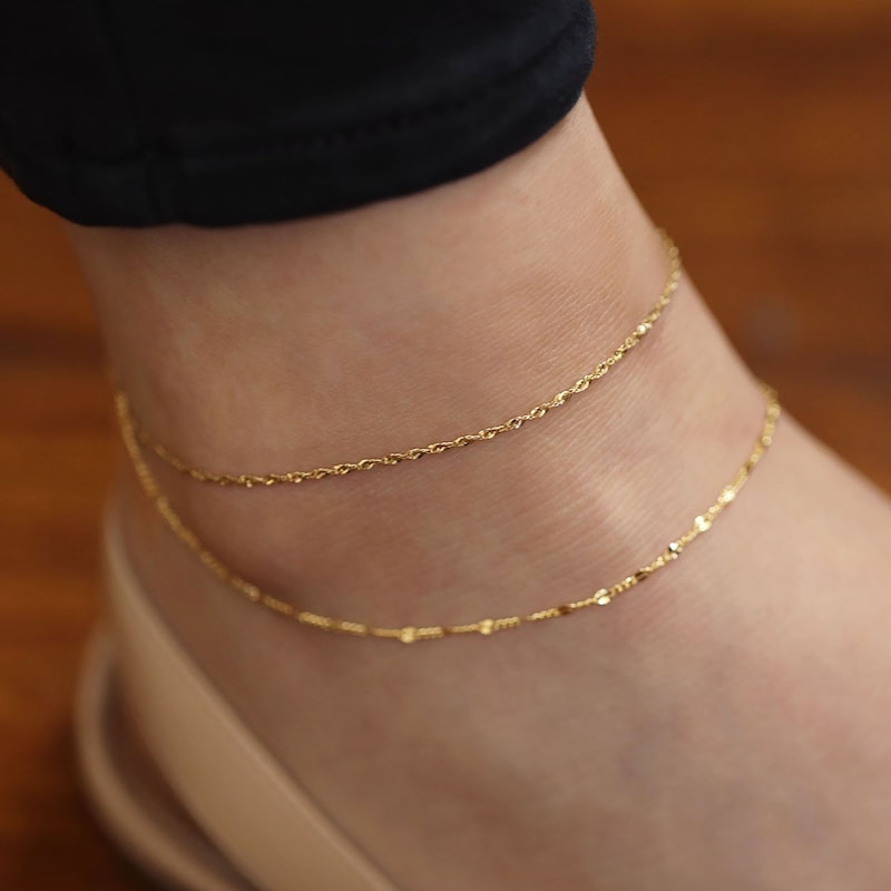 Gold Anklet - Etsy