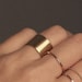 12mm Flat Band, 14K Gold Flat Band, Flat Wedding Band, Minimalist Flat ...