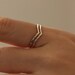 Double Chevron Ring Minimalist Ring Simple Ring 14k Gold - Etsy
