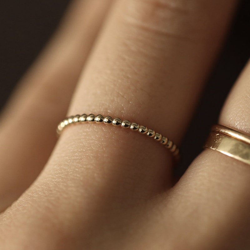 Gold Ball Ring - Etsy