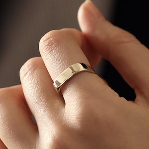 Square Gold Ring, 14k Solid Gold Ring, Tapered Bottom Square Shaped ...