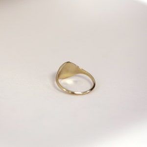 Oval Signet Ring, 14K Solid Gold Signet Ring, Oval Shape Signet Ring ...