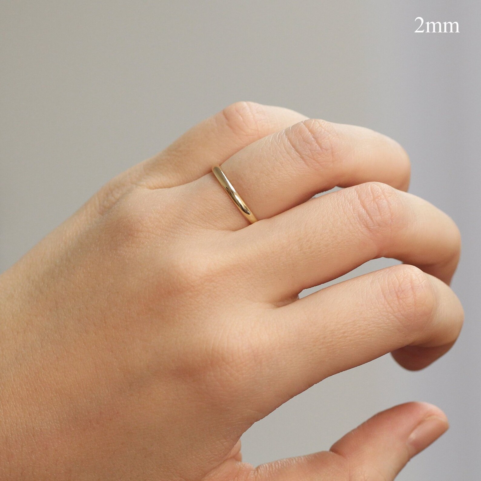 14k Gold Wedding Band 14k Gold Wedding Ring Simple Wedding | Etsy