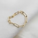 Mini Paper Clip Chain Ring, Minimalist Ring, Chain Ring, 14K Solid Gold ...