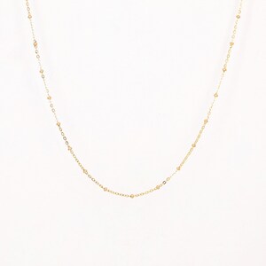 Bead Chain Necklace, Rolo Chain With Bead Link Necklace, Bead Chain ...