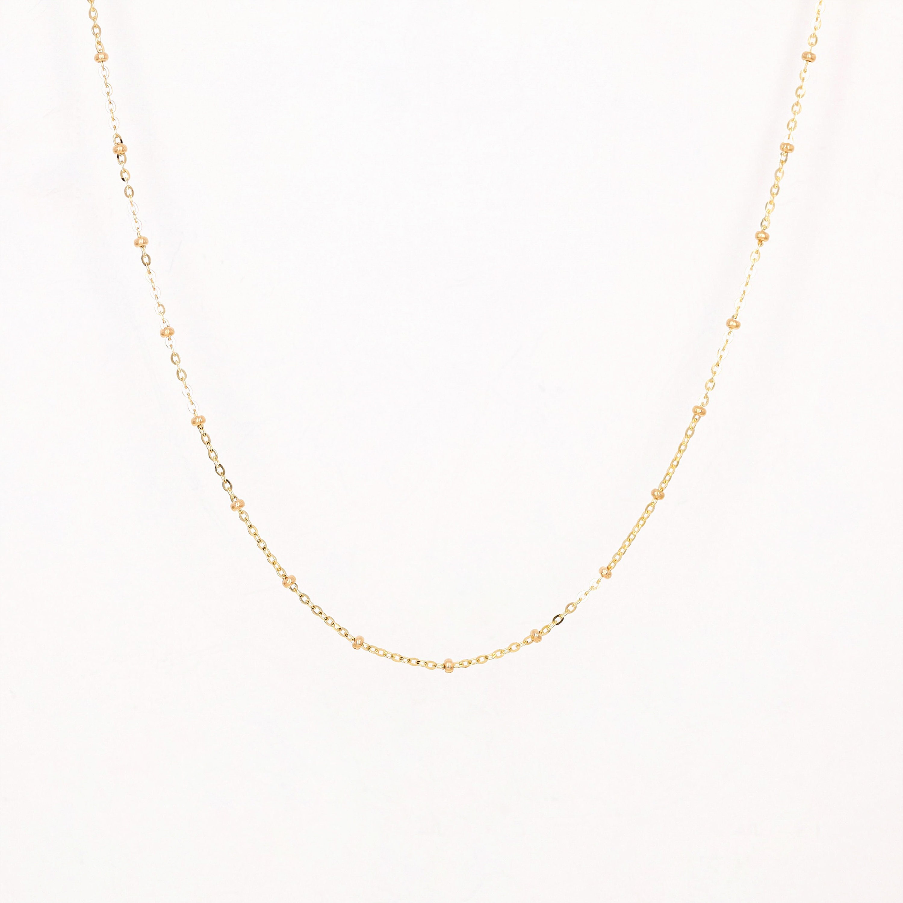 Bead Chain Necklace Rolo Chain With Bead Link Necklace Bead - Etsy