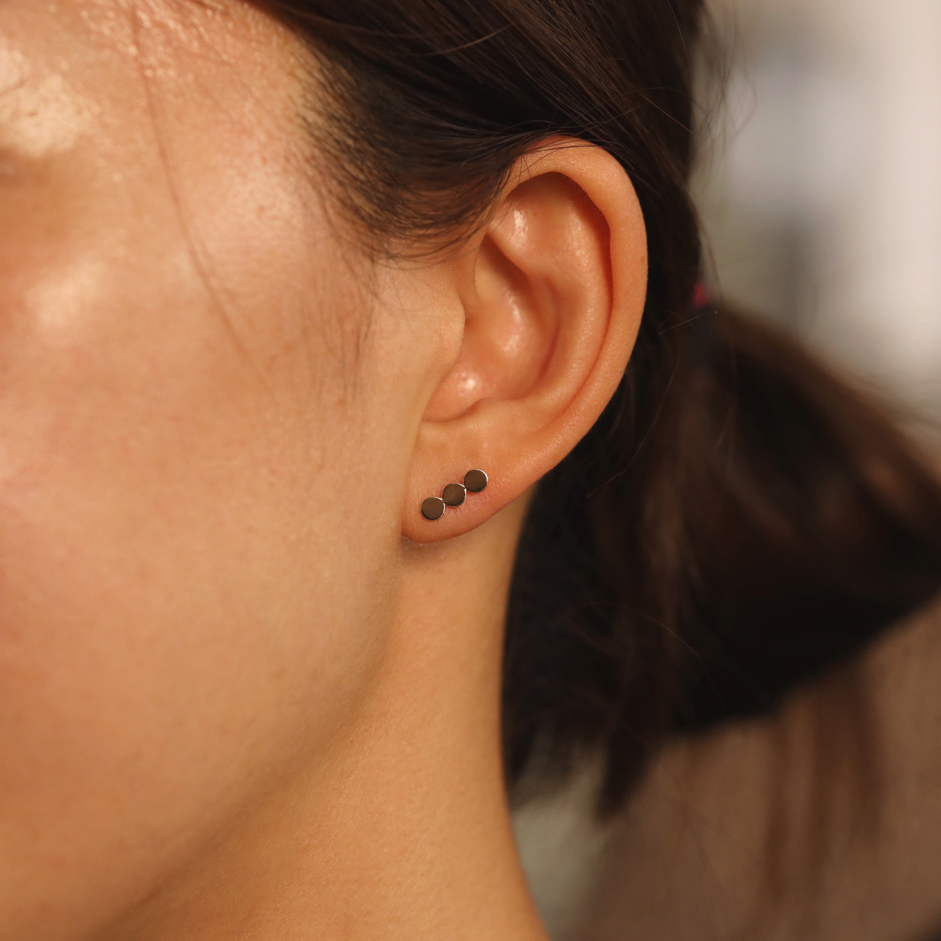 Simple Round Gold Earrings