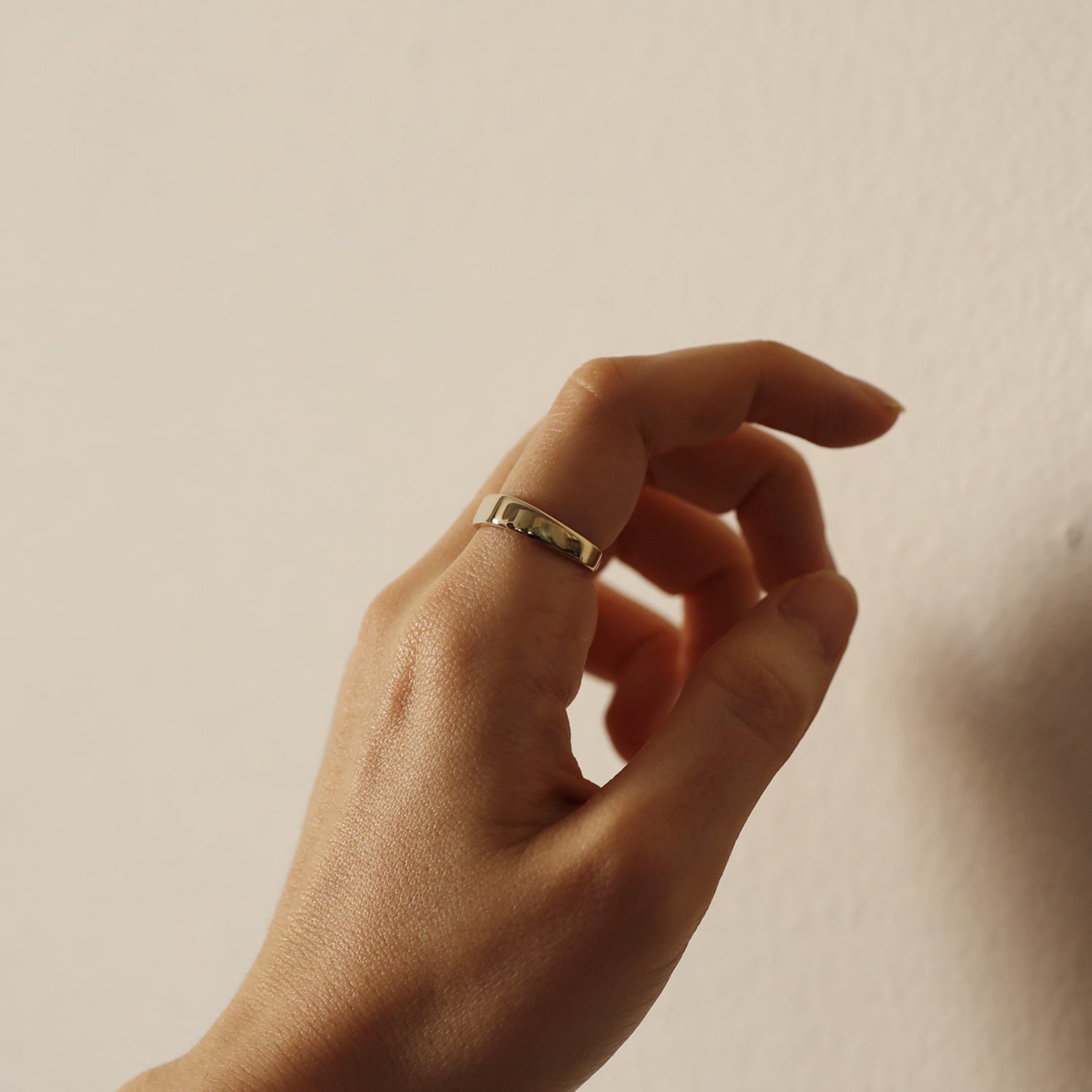 Square Gold Ring 14k Solid Gold Ring Square Shaped Ring 3mm | Etsy