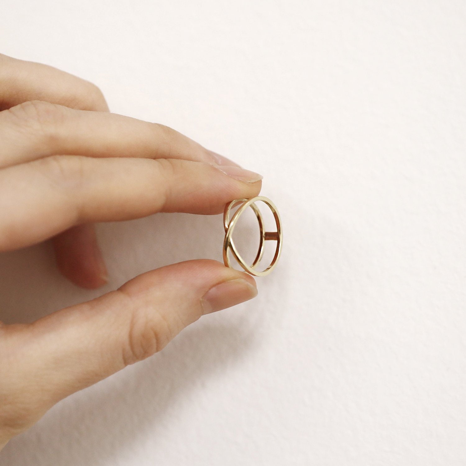 Versatile Gold Ring X Ring H Ring 10K 14K Solid Gold Ring | Etsy