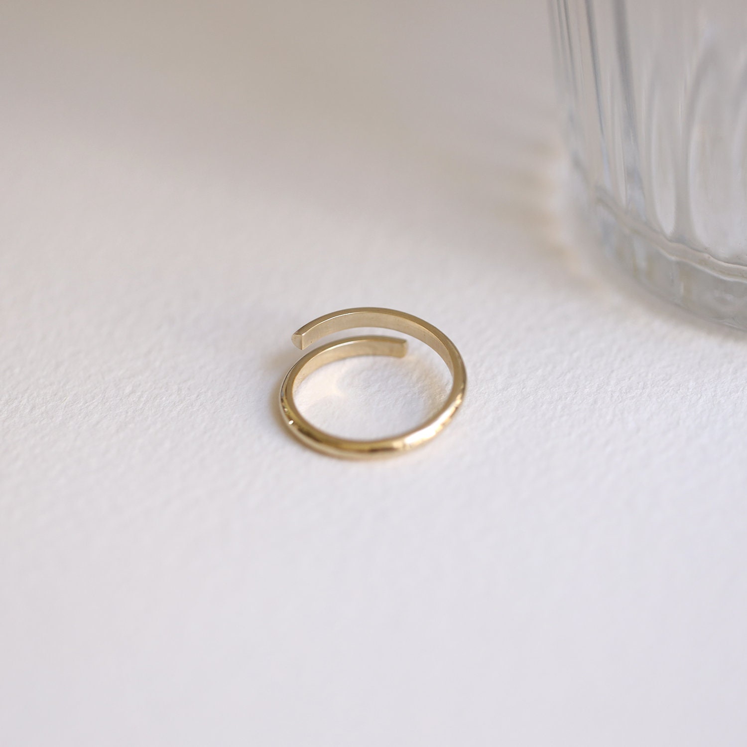 Bypass Ring Half Round Twist Ring Band Engagement Wedding | Etsy