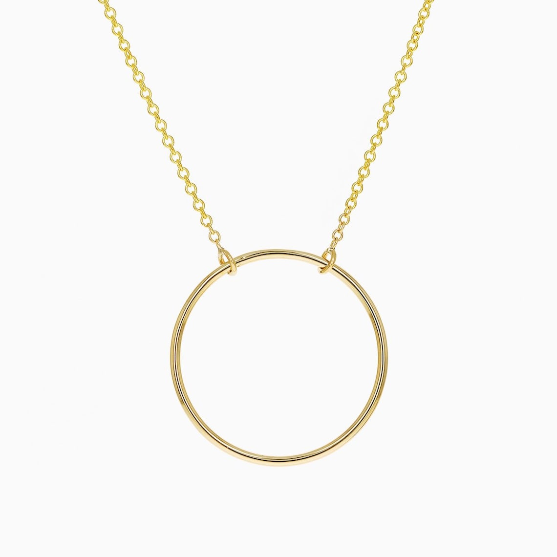 Ring Charm Necklace Ring Pendant Necklace Minimalist | Etsy