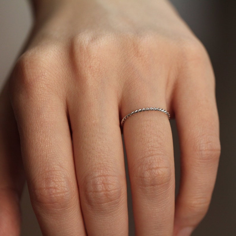 Twist Ring 14k Twist Ring Twist Rope Ring 14k Gold Ring - Etsy