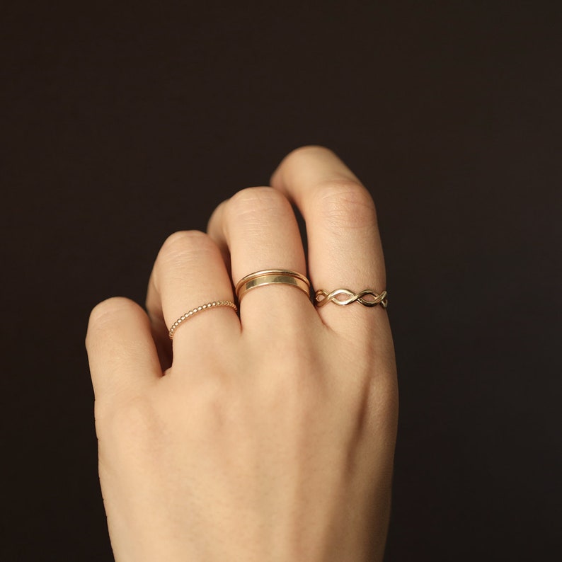 Infinity Eternity Ring Band Engagement Wedding Ring 10K 14K - Etsy