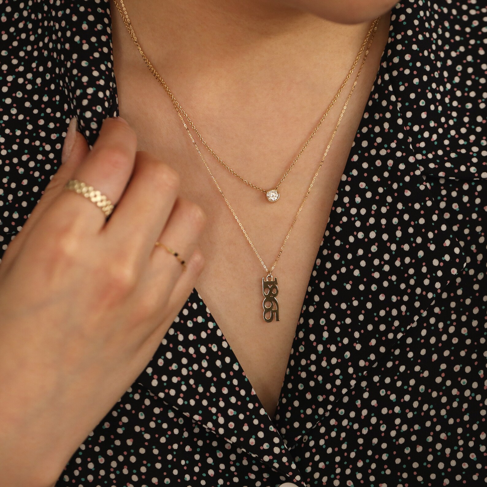 Personalized Numbers Necklace Custom Date Number Necklace - Etsy