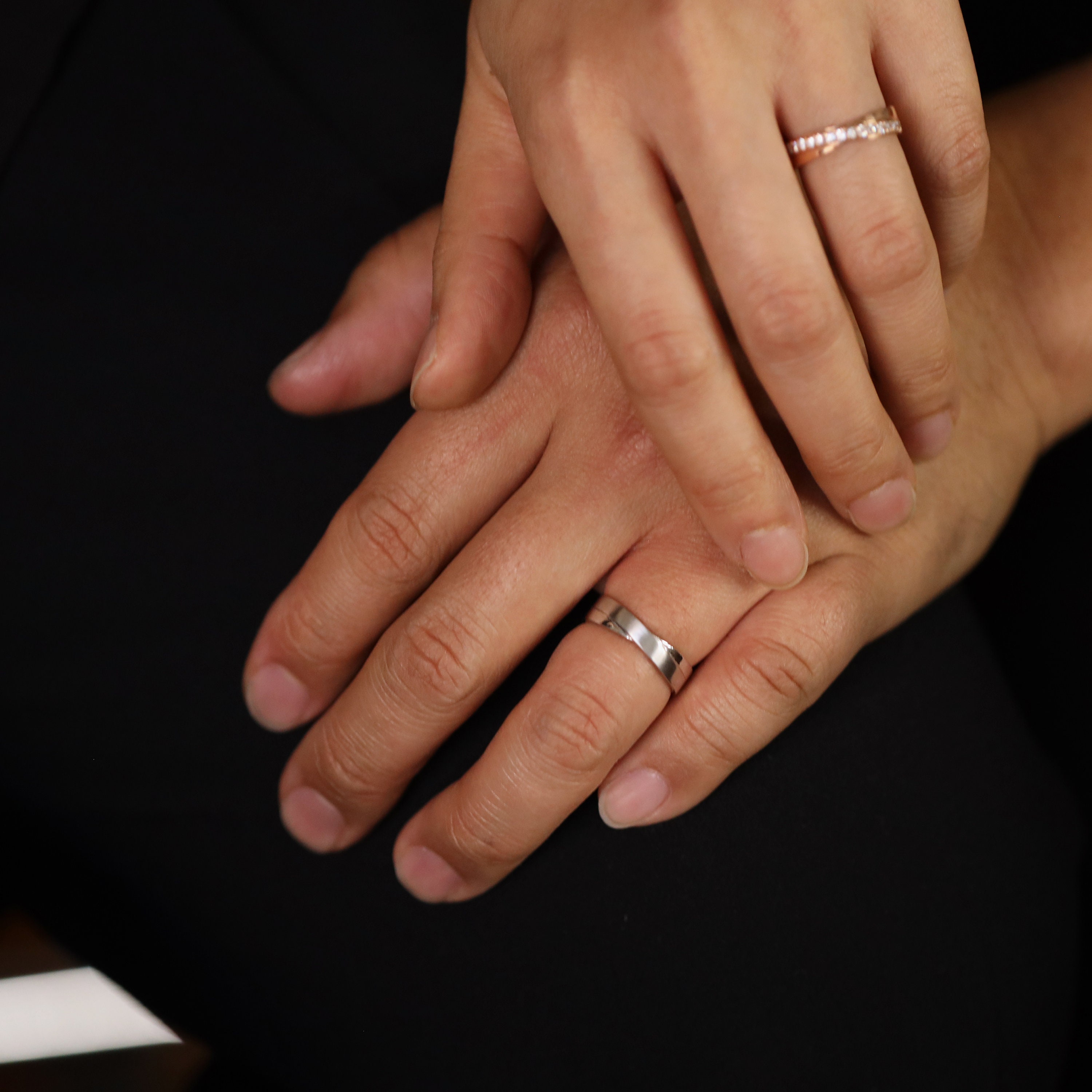 Overlap Plain Band 14K Simple Gold Ring Wedding Band Thick | Etsy