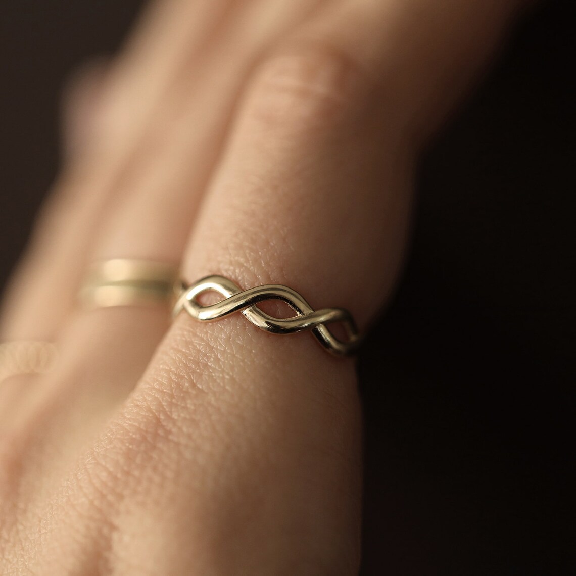 Infinity Eternity Ring Band Engagement Wedding Ring 10K 14K - Etsy
