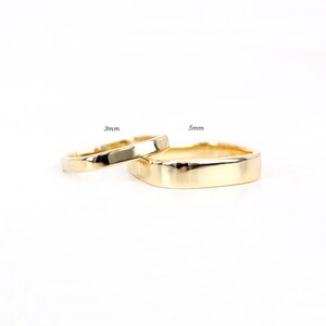 Square Gold Ring, 14k Solid Gold Ring, Tapered Bottom Square Shaped ...