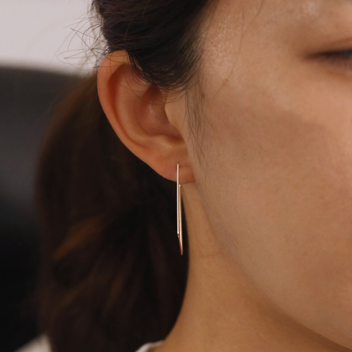 14K Solid Gold Square Hoop Earrings / Infinity Square Hoop - Etsy