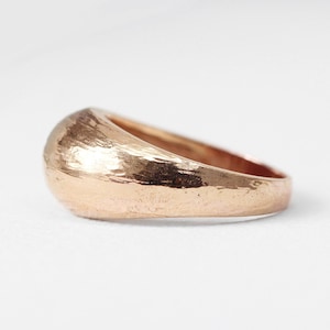 Dome Ring, 14k Gold Dome Ring, 14K Solid Gold Ring Thick Gold Ring,14k ...