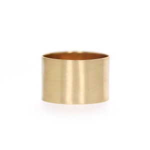 12mm Flat Band, 14K Gold Flat Band, Flat Wedding Band, Minimalist Flat ...