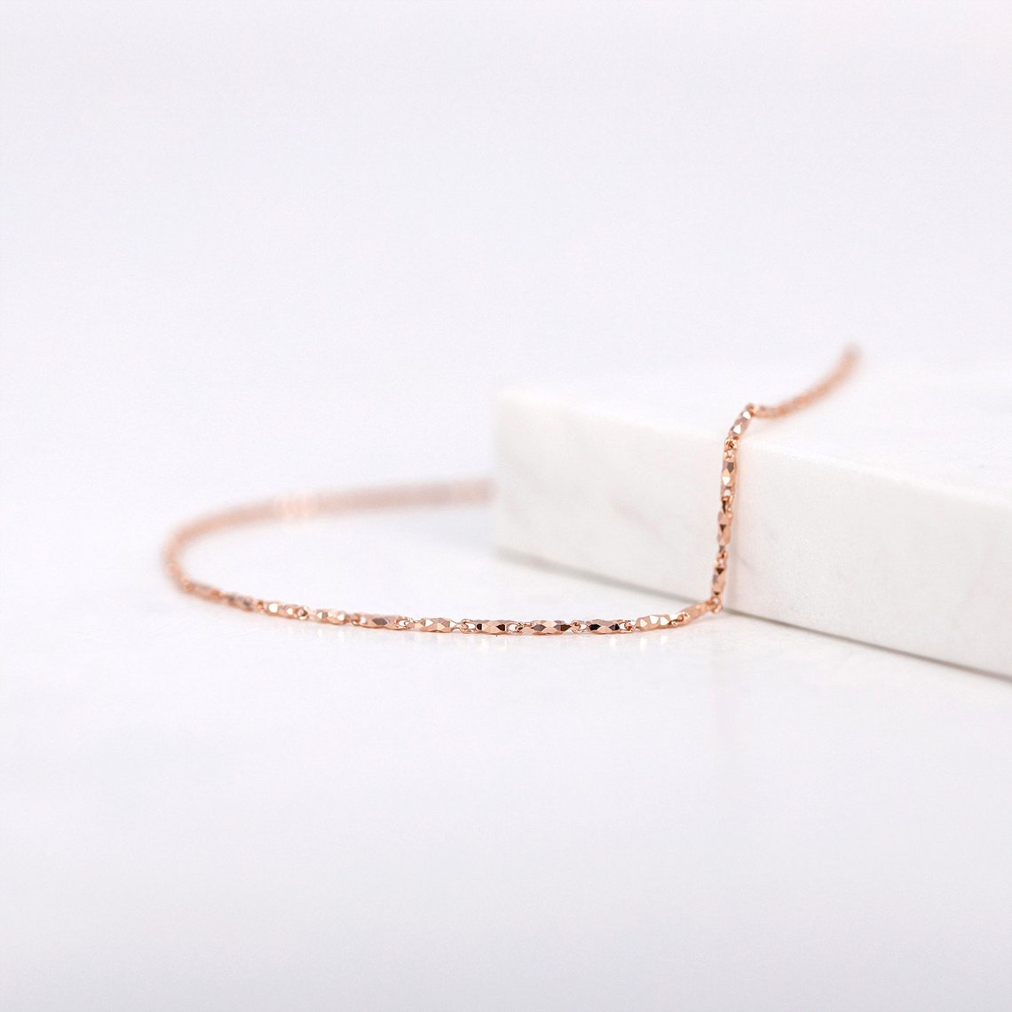 Thick Raso Chain Bracelet Gold Chain Bracelet 14K Solid Gold - Etsy