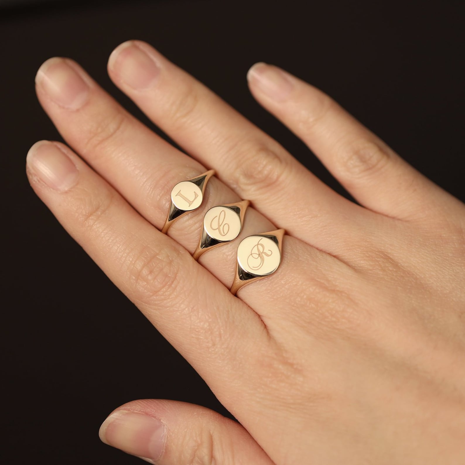 Oval Signet Ring 14K Solid Gold Signet Ring Oval Shape - Etsy