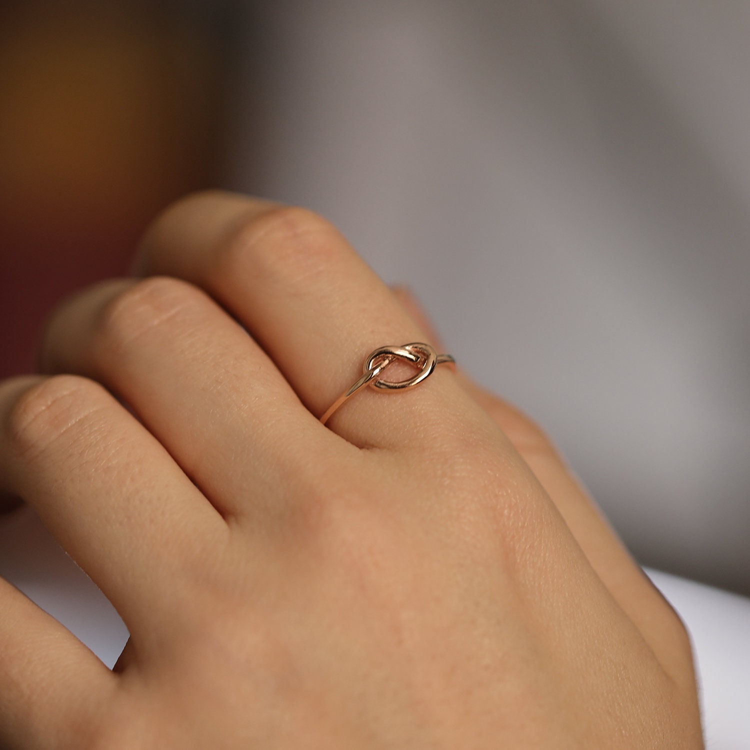 Knot Ring 14k Solid Gold Ring Knotted Ring Love Knot Ring - Etsy