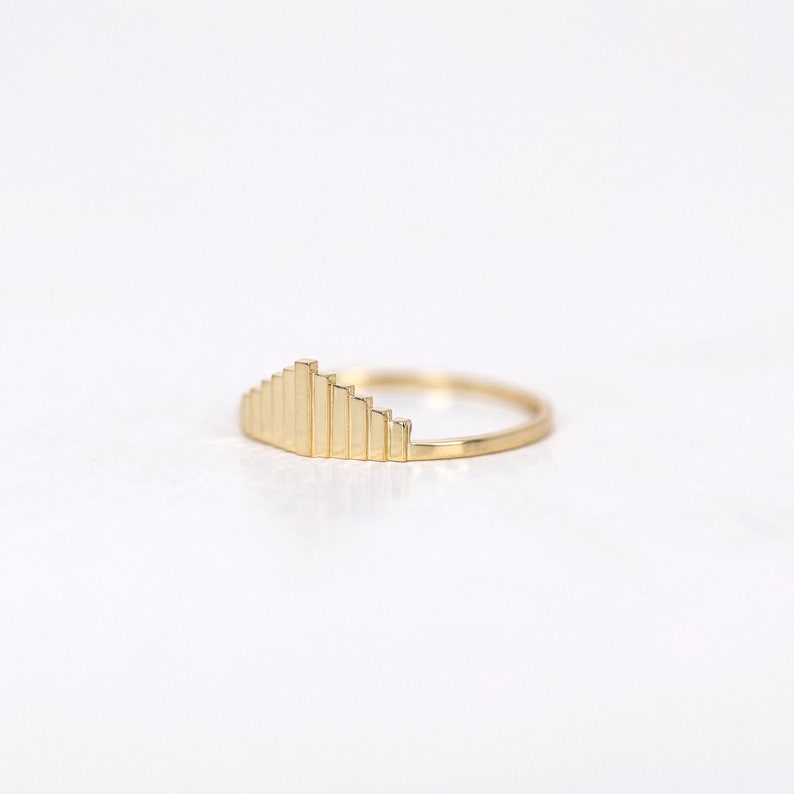 Clam Ring Shell Ring 14K Solid Gold Ring Fan-shape Ring - Etsy