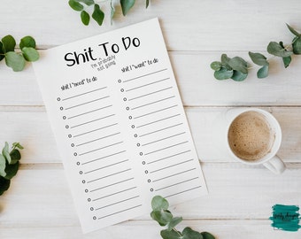 Funny to Do List | Etsy