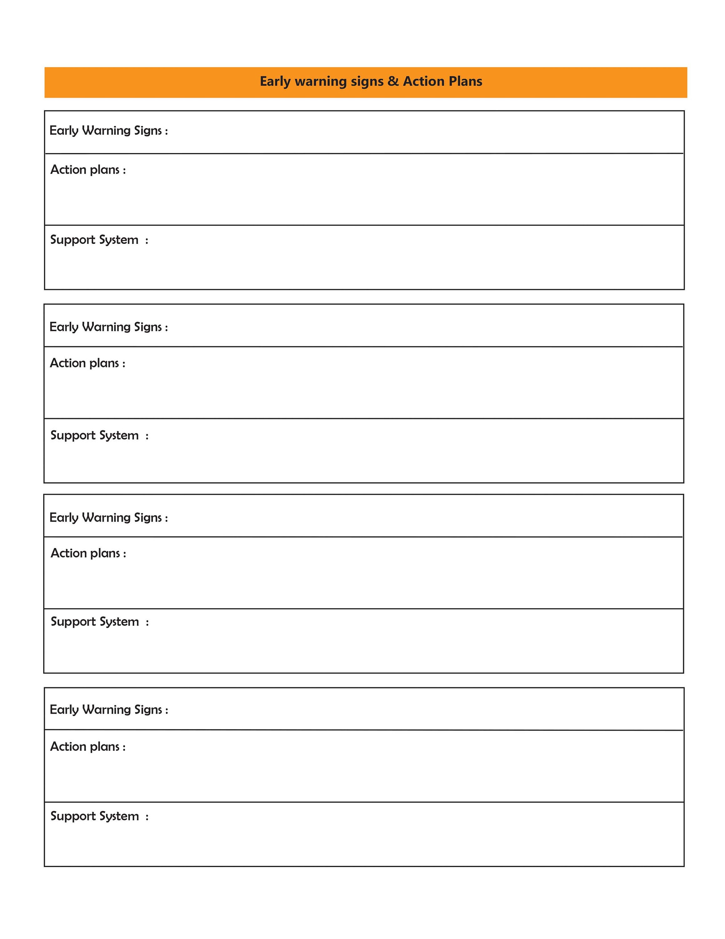 Trigger Plan/early Warning Signs/crisis Plan/ Sign and Symptoms/mental ...