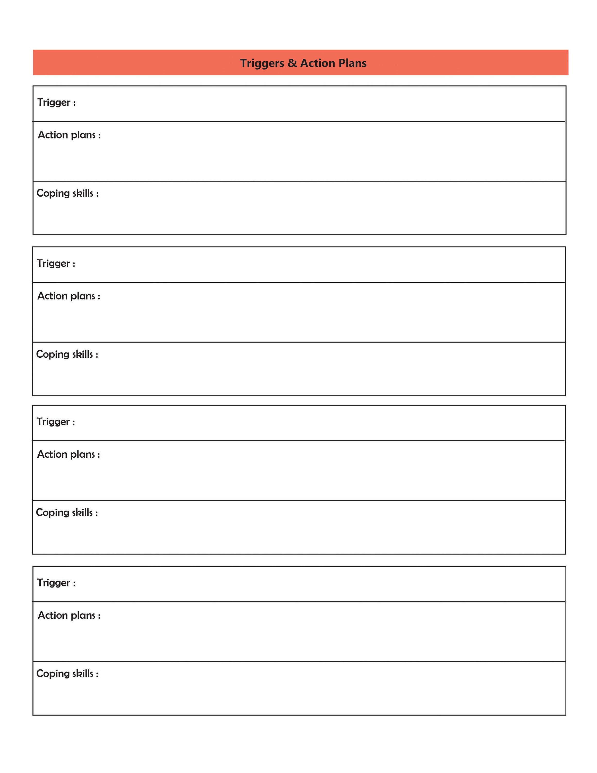 Trigger Plan/early Warning Signs/crisis Plan/ Sign and Symptoms/mental ...