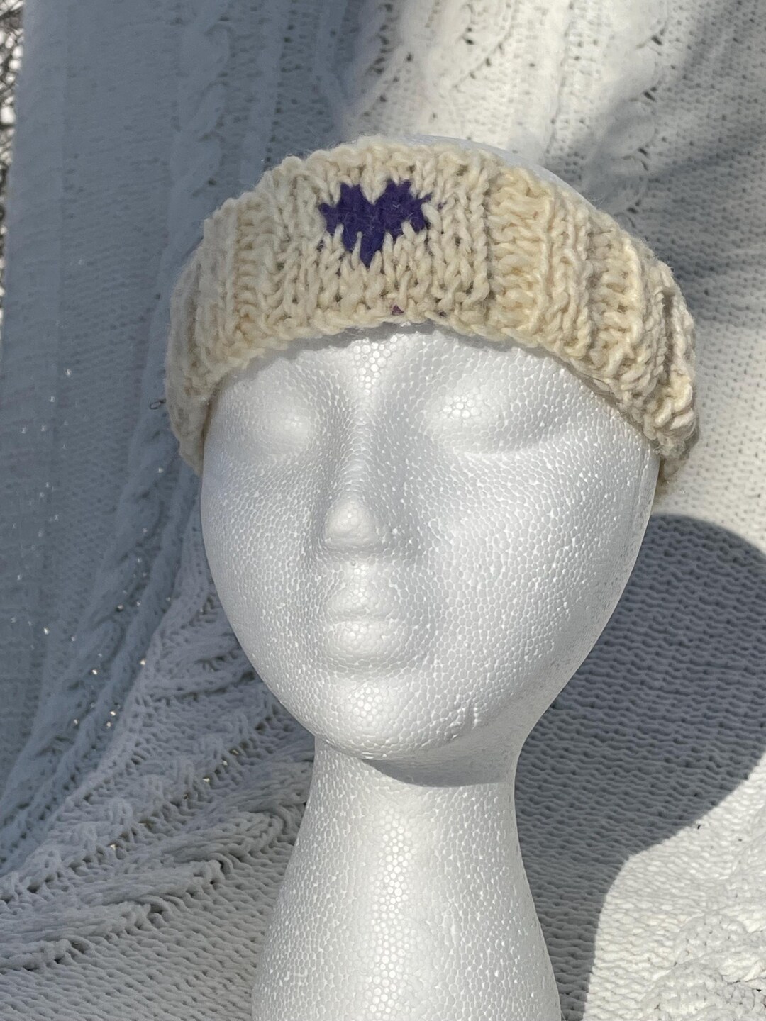 Child's Reversible Solid Purple Heart Headband - Etsy