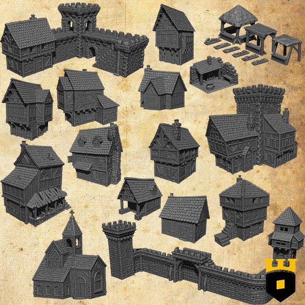 3d Printed Dnd Buildings - Etsy Australia
