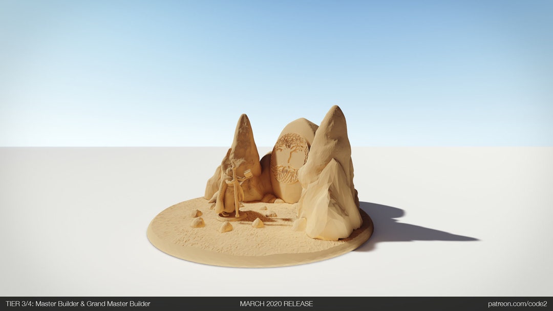 Small Earth Shrine / Fantasy / Dnd / D&D / Pathfinder / Terrain / Code ...