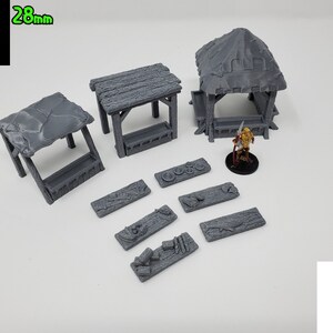 Market Stalls / Fantasy / Dnd / D&D / Pathfinder / Terrain / 3D Layered ...