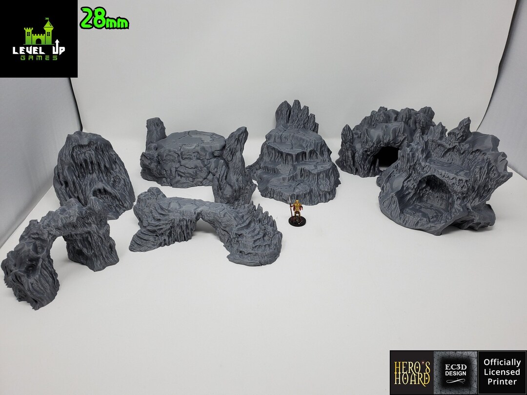 8 Pcs Ice Terrain / D&D / Pathfinder / RPG Tabletop / Wilds of ...