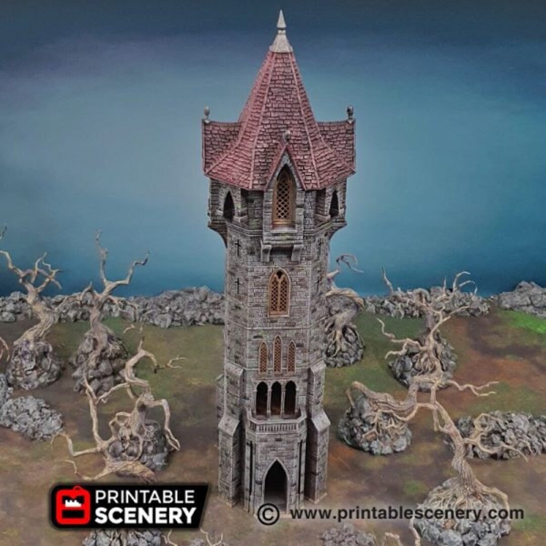 Shadowfey - Arcanist Tower / Dnd / D&D / Pathfinder / Printable Scenery ...