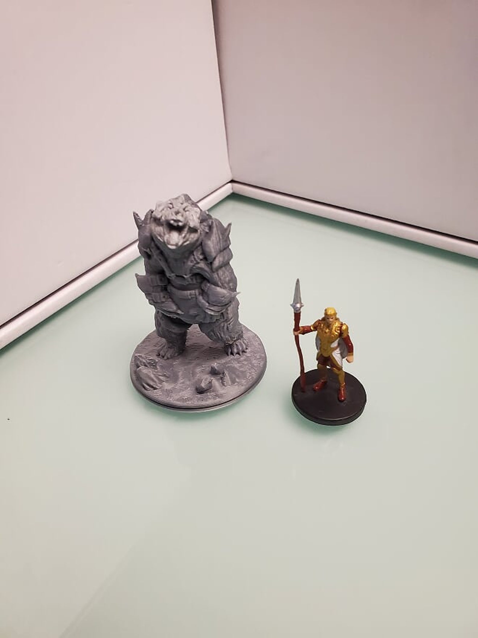 Armored Bear 1 Mini 28mm / Dnd / D&D / Pathfinder / Terrain / | Etsy