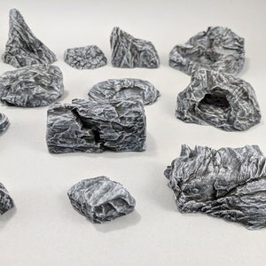 20 Pcs Rocks Kit / Fantasy / Dnd / D&D / Pathfinder / Terrain / Hero's ...