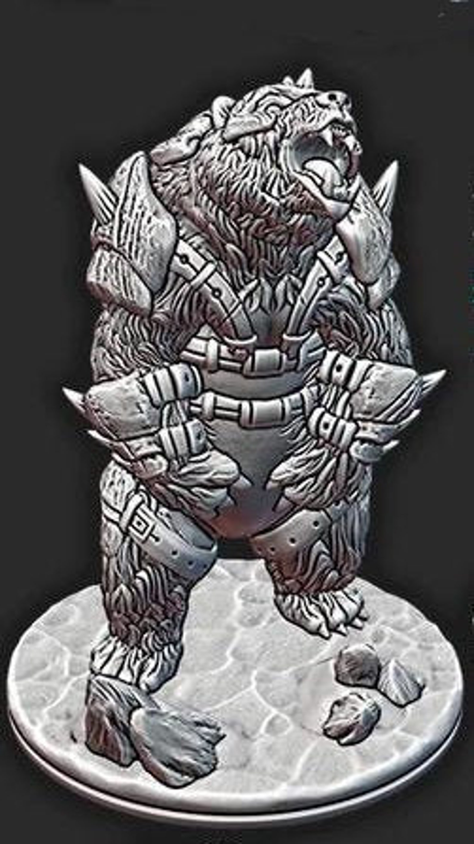 Armored Bear 1 Mini 28mm / Dnd / D&D / Pathfinder / Terrain / | Etsy